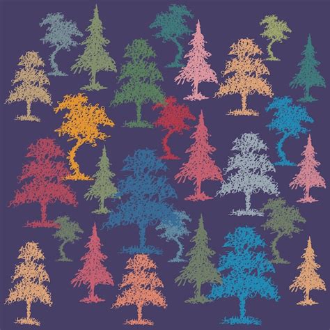 Premium Vector Tree Background Texture Textile Pattern Design