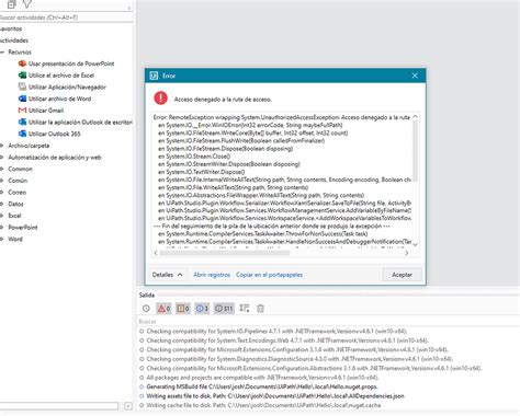 Access Denied To Path Error Studio UiPath Community Forum