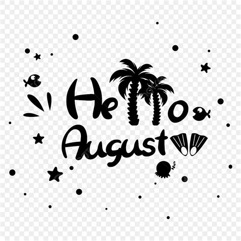 August Clipart Black And White