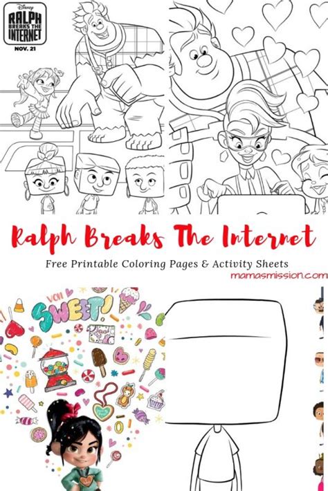 Ralph Breaks The Internet Coloring Pages Free Printables