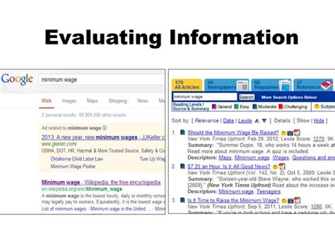 Evaluating Information Ppt
