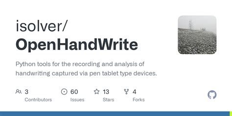 Github Isolveropenhandwrite Python Tools For The Recording And