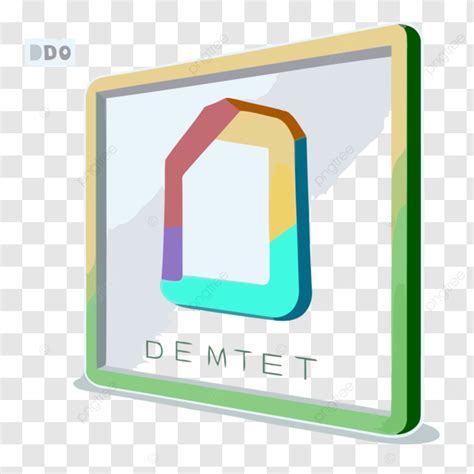 무지개 배경 이미지가 있는 Demett 로고 벡터 흰색 배경에 자격이 있는 단순한 다채로운 아이콘 그림자 없음 작은 프레임 중앙 Png 일러스트 및 벡터 에 대한