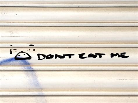 Premium Photo Close Up Of Dont Eat Me Text On Shutter