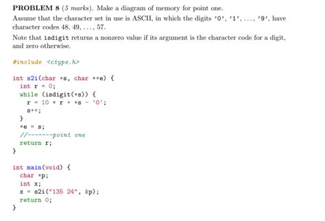 Solved PROBLEM Marks Make A Diagram Of Memory For Chegg