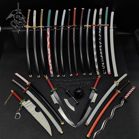 Demon Slayer Japanese Anime Katana Metal Tiny Katana Miniwarrior