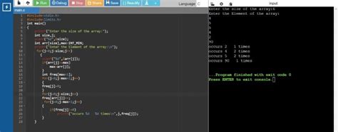 Day28 Challenge Write C Program To Print Frequency Array Divya
