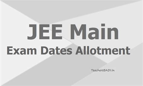 JEE Main Exam Dates 2025 Check The Details From Here