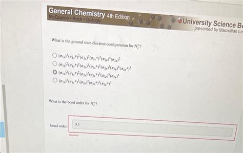 Solved What Is The Ground State Electron Configuration For