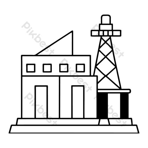 미니멀리스트 발전소 일러스트레이션 디자인 일러스트 Png Eps 무료 다운로드 Pikbest