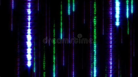 Abstract Loop Falling Digital Text Matrix Style Stock Video Video Of Digital Black 289478191