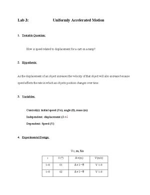PHY111L Lab 5 Static Equilibrium Ava Enter Lab 5 Static Equilibrium 1 Testable Question How
