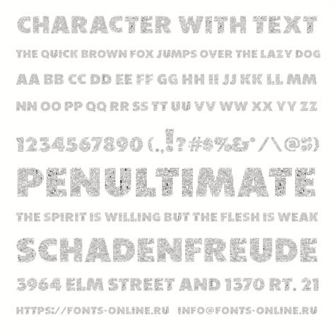 Character With Text Font