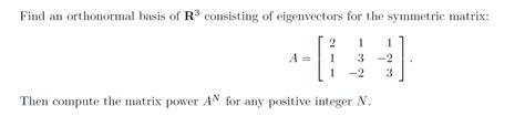 Solved Find An Orthonormal Basis Of R3 Consisting Of