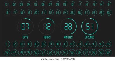 Digital Countdown Timer Scoreboard Days Hours Stock Illustration 1869854758