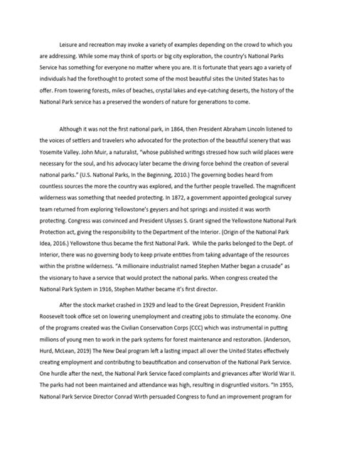 Rptm Timeline Assignment Written Richardson Pdf National Park Service Yellowstone National