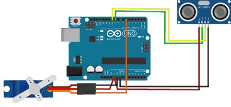 Ultrasonic Distance Measurement And Servo Motor Control With Arduino Uno Electronics Simplified