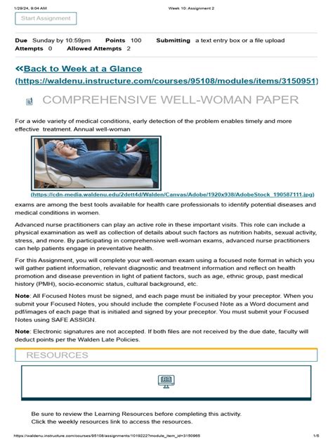 week 10 assignment 2 pdf medical diagnosis physical examination