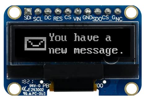 Mdob128032hv Ws Midas Midas 1 04in White Passive Matrix Oled Display 128 X 32pixels Cob Spi