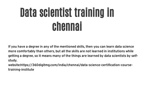 Ppt Data Science Training In Chennai Powerpoint Presentation Free Download Id11963573