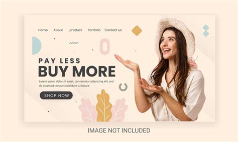 전자 상거래 패션 배너 템플릿 프리미엄 벡터