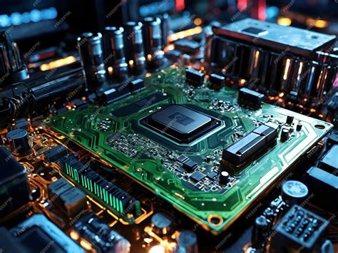 Futuristic Quantum Computing Circuitry Premium Ai Generated Image