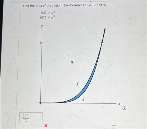 Solved Find The Area Of The Region See Examples Chegg Com