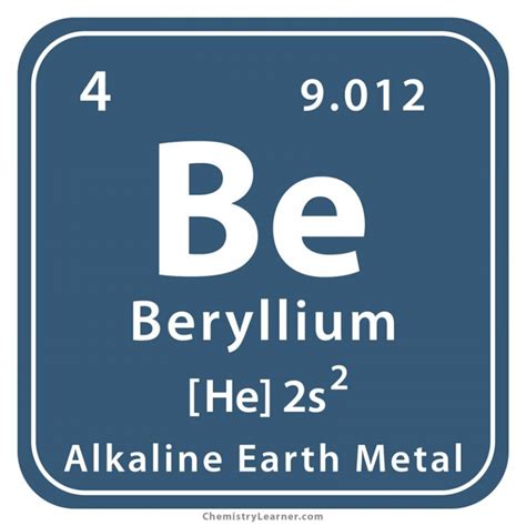 Beryllium Facts Symbol Discovery Properties Common Uses