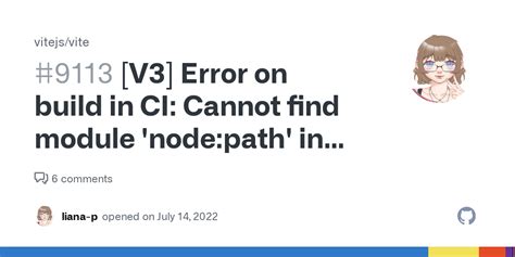 [v3] error on build in ci cannot find module node path in vite