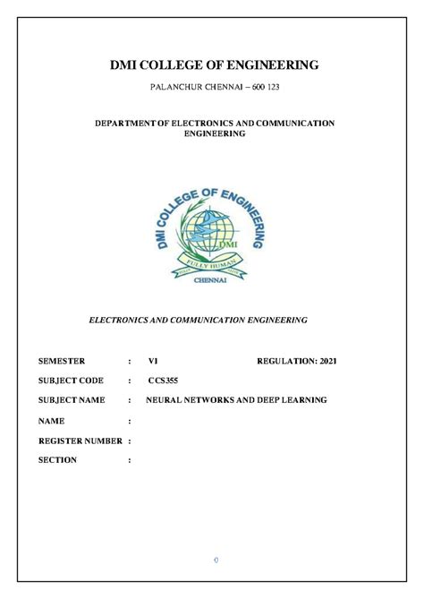 Lab Manual Dmi College Of Engineering Palanchur Chennai 600 123 Department Of Electronics