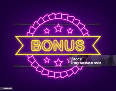 프로모션 네온 사인을위한 보너스 깜짝 배너 할인 배너 프로모션 템플릿 마케팅 프로모션 디자인을위한 웹 템플릿 벡터 스톡