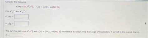 solved consider the following