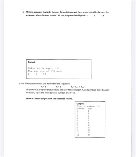 Solved Write A Program That Asks The User For An Integer Chegg