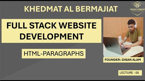 005html Paragraph Full Stack Website Development Youtube