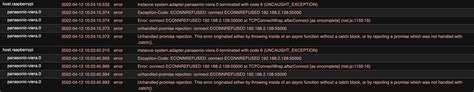Adapter Crashes Repeatedly Issue Iobroker Community Adapters IoBroker Panasonic Viera