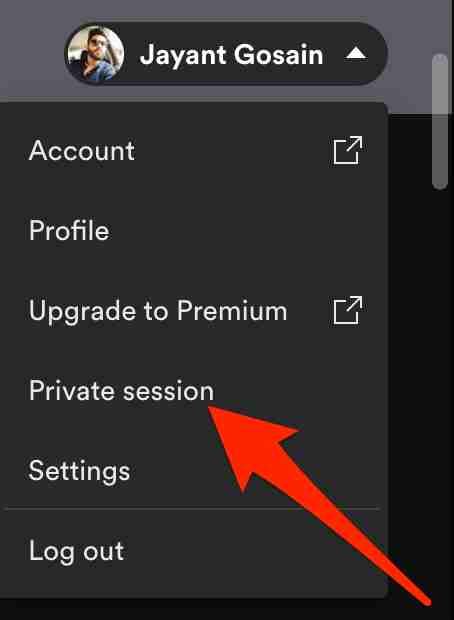 How To Activate Spotify Private Session Private Session In Spotify