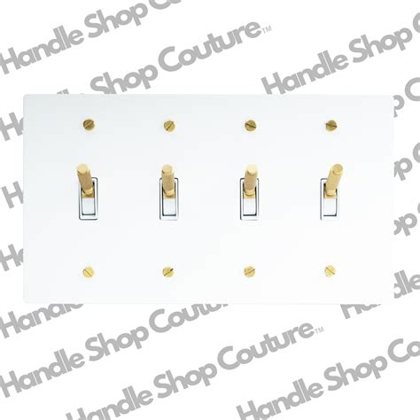Klas Brass Light Switch 4 Gang Handle Shop Couture