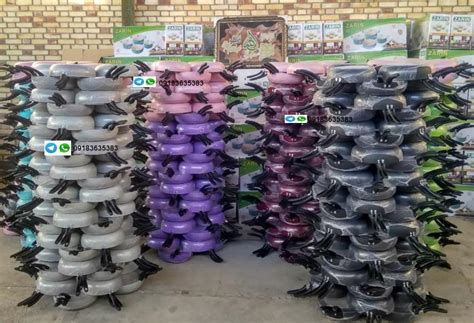 انواع ظروف تفلون گرانیت سرامیک در اندازه های متفاوت وتنوع رنگ ماهک