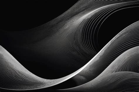 Premium Photo Black Abstract Background Design Modern Wavy Line Pattern Guilloche Curves In