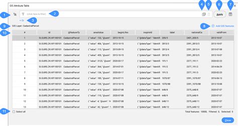 Gis Attribute Table Dialog Box Bricscad Lite And Pro Bricsys Help Center