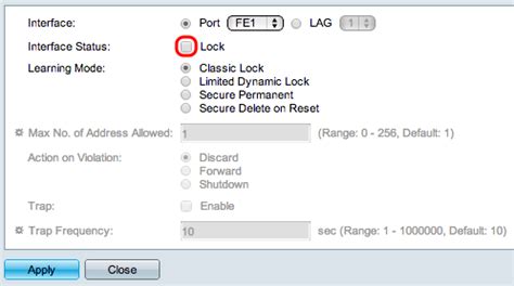 Port Security Configuration On The Series Managed Switches Cisco