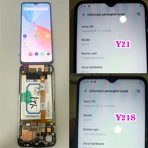 China Factory Oem Price Lcd Display Touch Screen For Vivo Y21 2021 Y21s