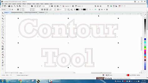 How To Use Contour Tool And Carving Border In CorelDraw