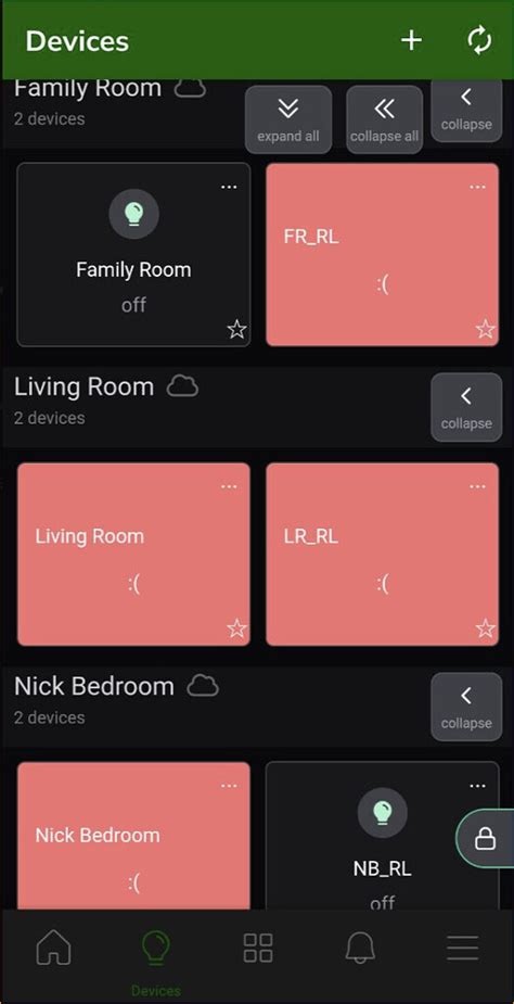 Android App Not Showing Devices As Available And Dashboard Issue
