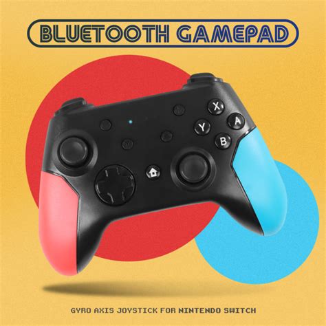 Gamepad Bluetooth Gyro Axis Joystick For Nintendo Switch Menggunakan Baterai Kapasitas 380 MAh