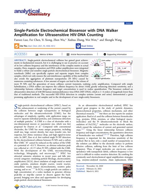 Ultrasensitive Hiv Dna Detection Biosensor Pdf Biosensor Nanoparticle