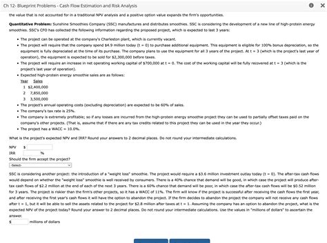 Solved Ch 12- ﻿Blueprint Problems - ﻿Cash Flow Estimation | Chegg.com