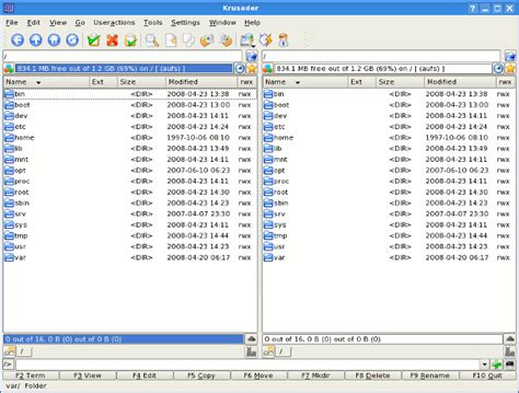 8 Twin Panel File Manger For Linux Linuxaria