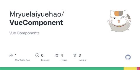 GitHub Mryuelaiyuehao VueComponent Vue Components