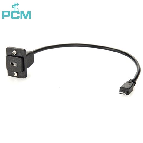 Micro B Panel Mount Extension USB Cable China Micro B Panel Mount Extension USB And Micro B